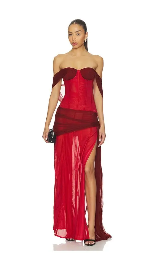 AMOR MIA Nemesis Maxi Dress - Red