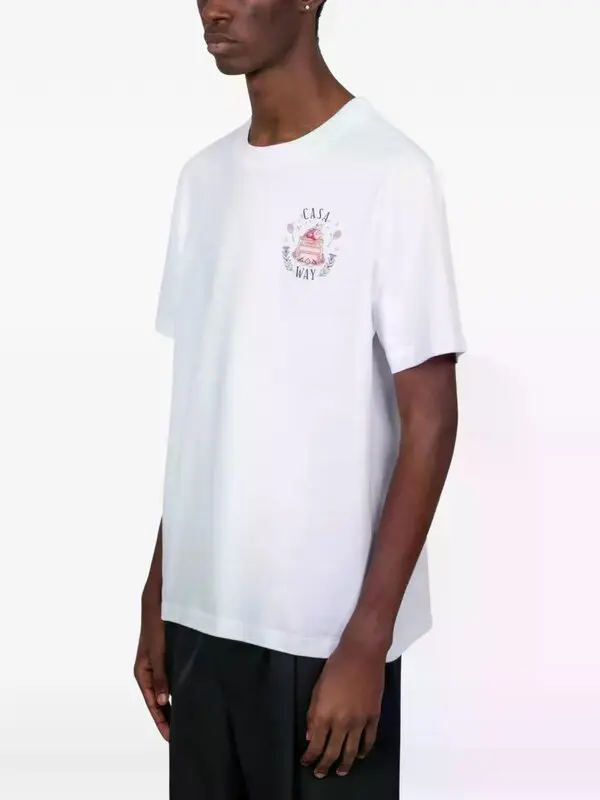 Casablanca Logo-print Cotton T-shirt - White