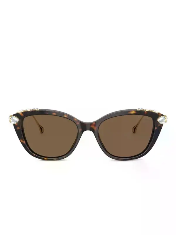 SWAROVSKI Crystal-embellished Cat-eye Sunglasses - Gold