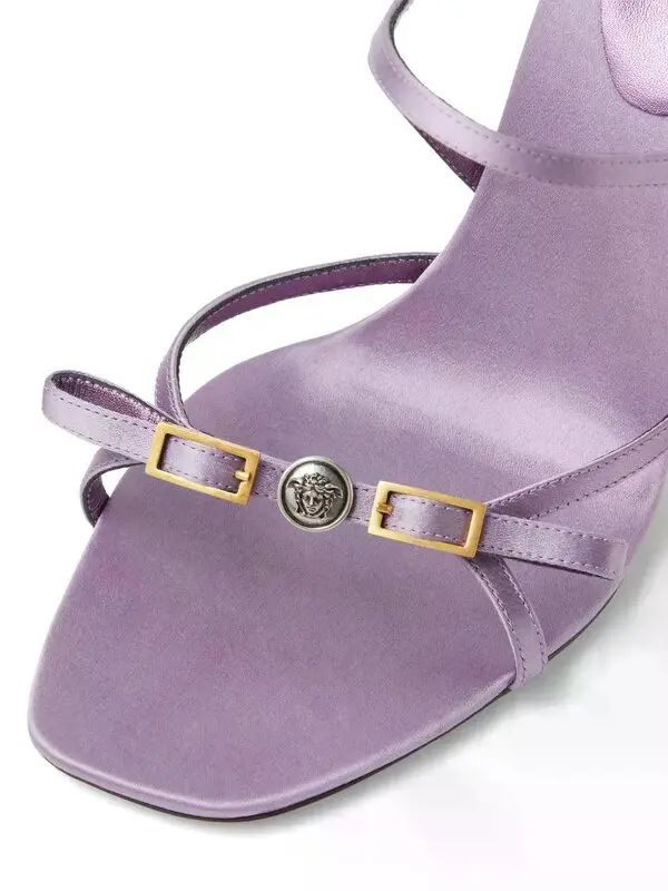 Versace Nyx Satin Mules 80mm