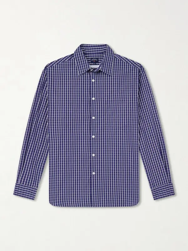 NOAH Oversized Checked Cotton-poplin Shirt