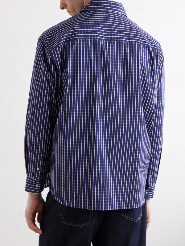 NOAH Oversized Checked Cotton-poplin Shirt
