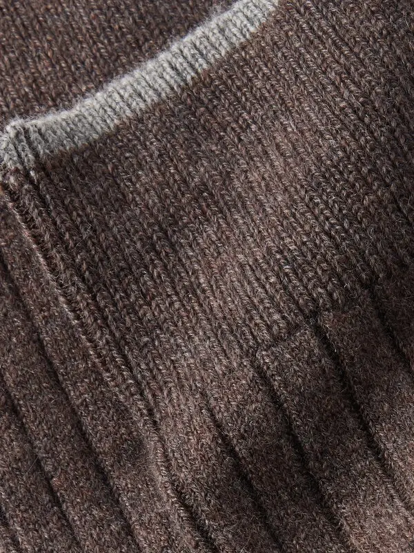 Brunello Cucinelli Ribbed Cashmere Knee-high Socks
