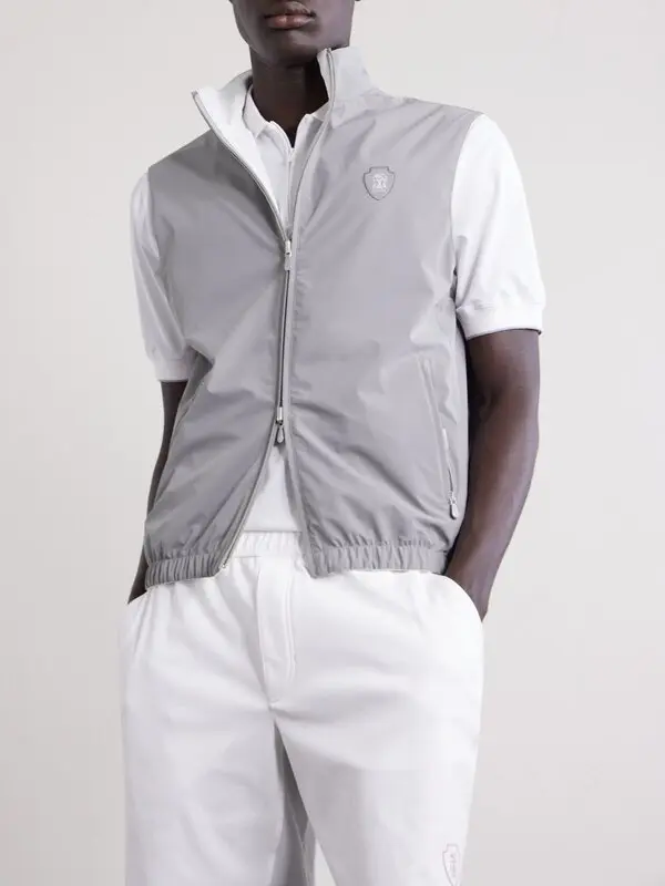 Brunello Cucinelli Logo-appliquéd Shell Golf Vest