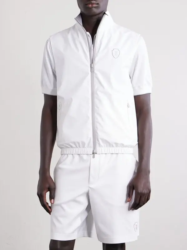 Brunello Cucinelli Logo-appliquéd Shell Golf Vest