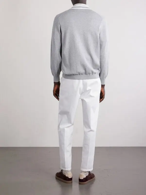 Brunello Cucinelli Logo-appliquéd Cotton Cardigan