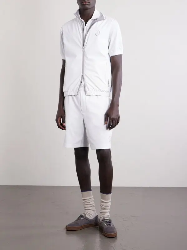 Brunello Cucinelli Logo-appliquéd Jersey Polo Shirt