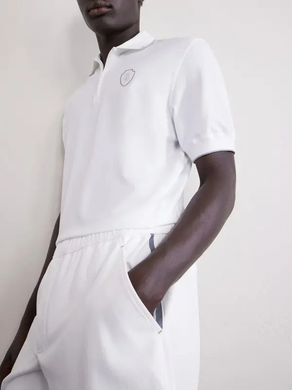 Brunello Cucinelli Logo-appliquéd Jersey Polo Shirt