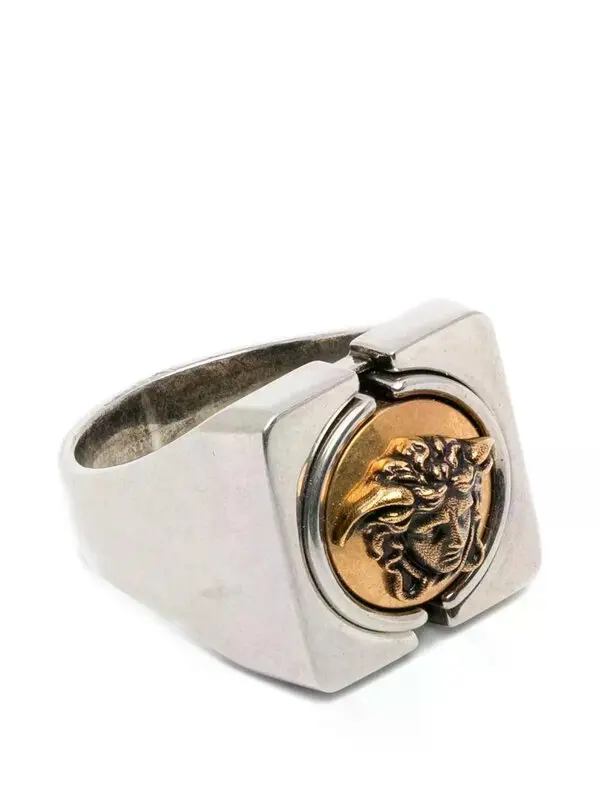 Versace Medusa Head Signet Ring - Silver