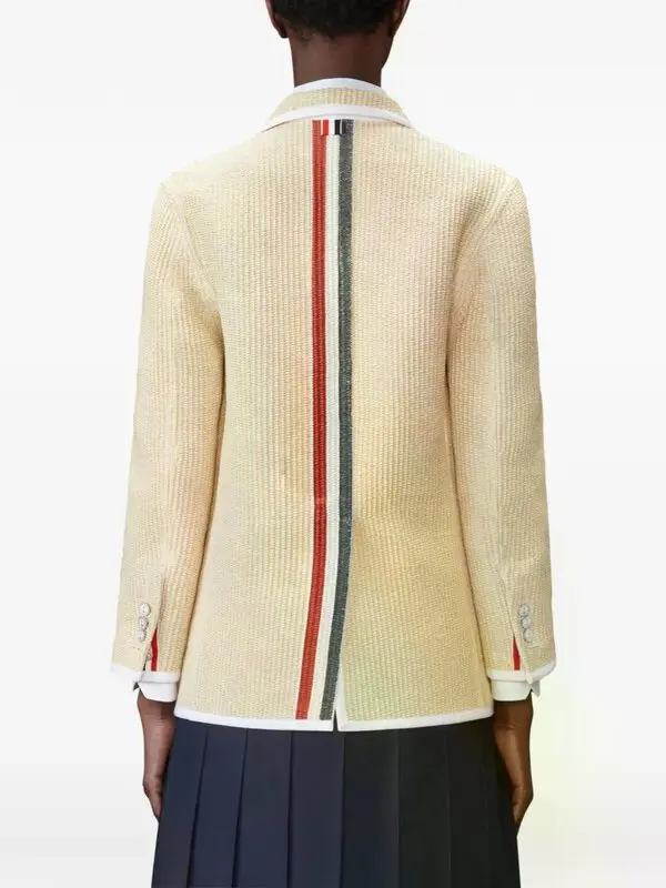 Thom Browne Raffia-effect Stripe-detail Blazer
