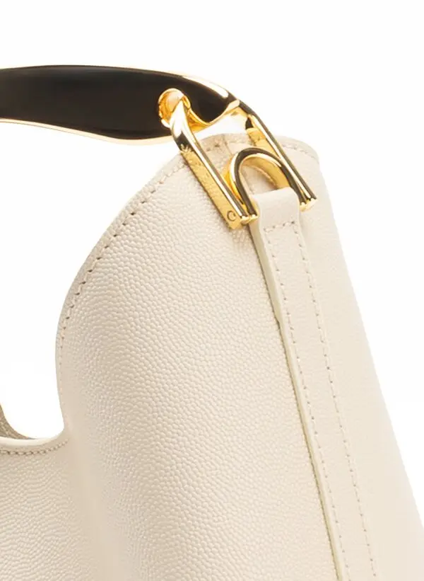 ELLEME Small Boomerang Bag In Caviar Leather - Beige