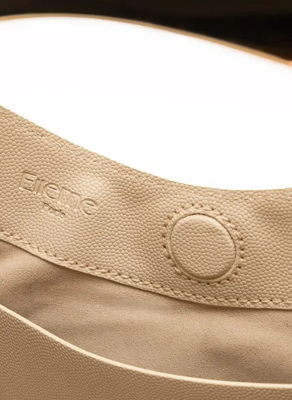 ELLEME Small Boomerang Bag In Caviar Leather - Beige