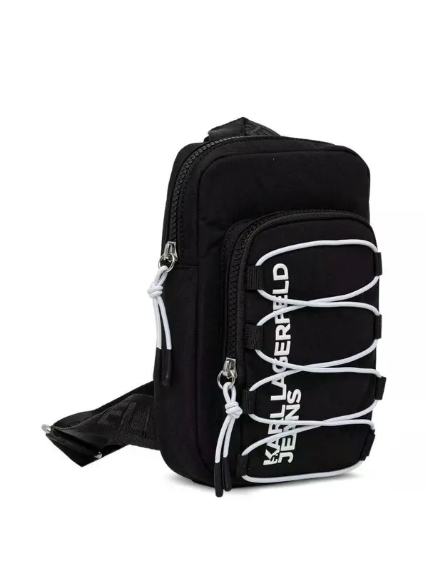Karl Lagerfeld Logo Print Bungee-cord Belt Bag