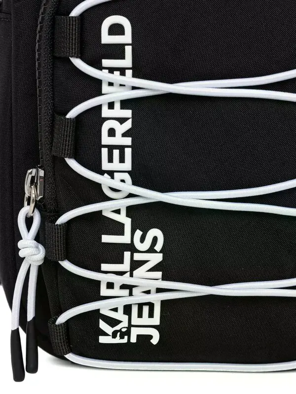Karl Lagerfeld Logo Print Bungee-cord Belt Bag