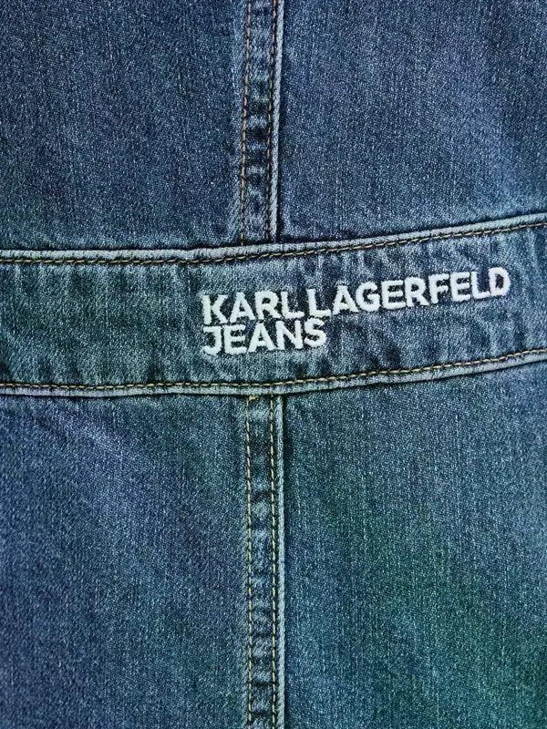 Karl Lagerfeld Denim Dress With Tie Straps