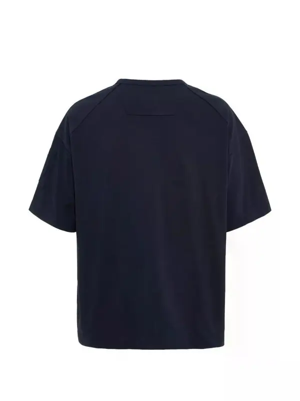 JUUN.J Logo-embroidered Patch-detail T-shirt - Blue