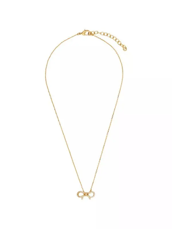 FERRAGAMO Crystal-embellished Bow Necklace