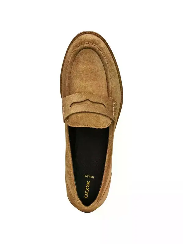 Geox Suede Slip-on Penny Bar Loafers