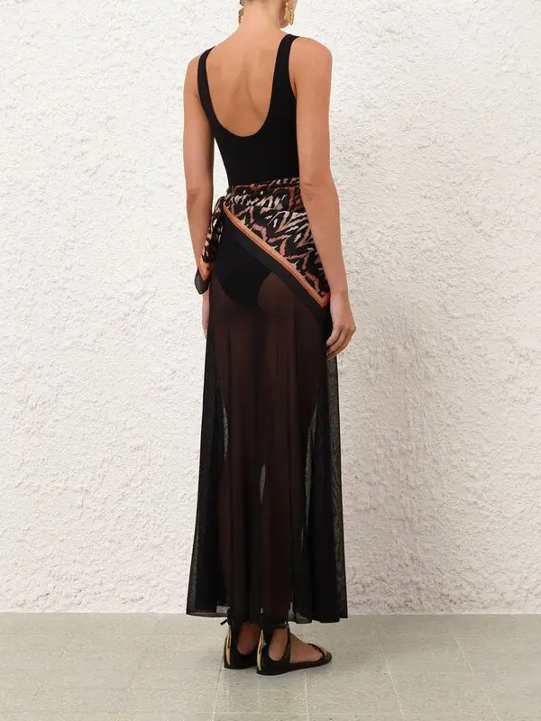 Zimmermann Aster Scarf Maxi Dress - Black
