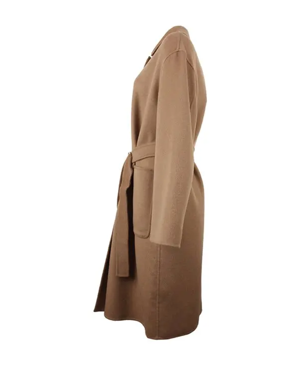 Max Mara Long-sleeved Belted Coat