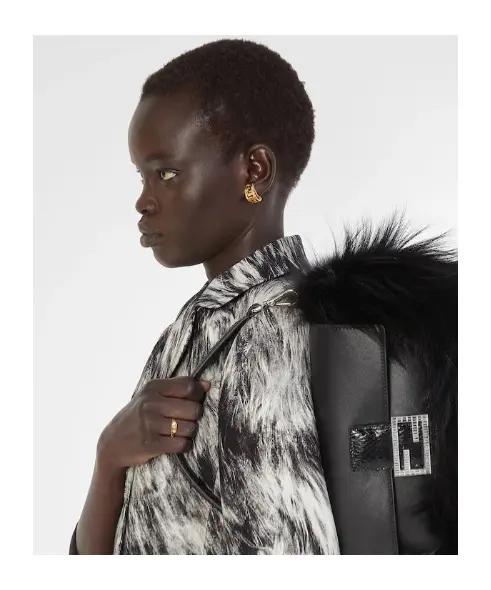 Fendi O'lock Earrings With Crystal Embellishments