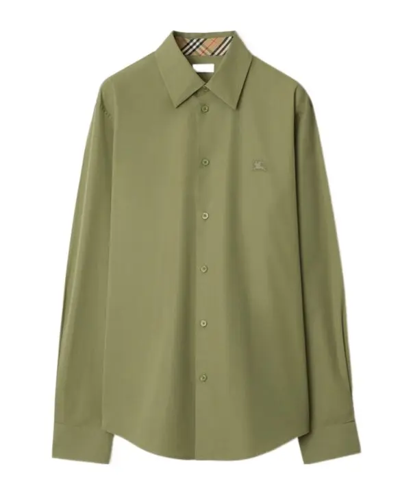 Burberry Slim Fit Cotton Shirt - Green