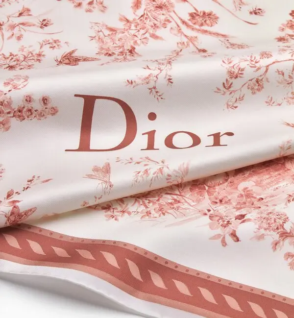 Dior Toile De Jouy Floral Garden90 Square Scarf