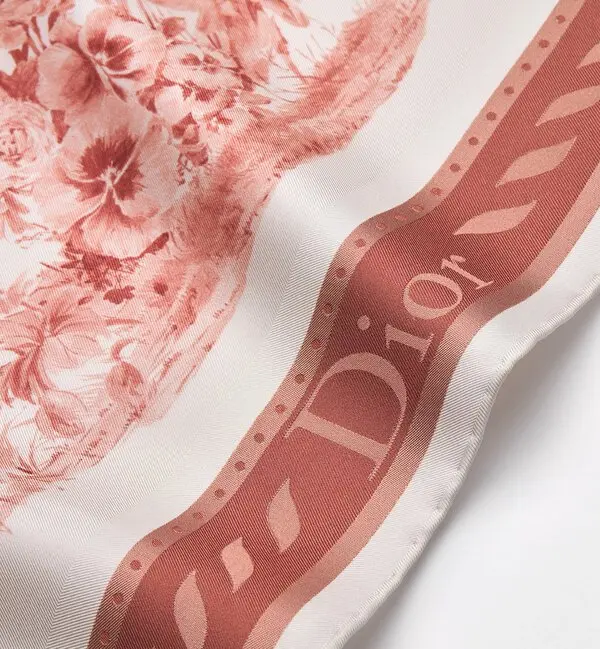 Dior Toile De Jouy Floral Garden90 Square Scarf