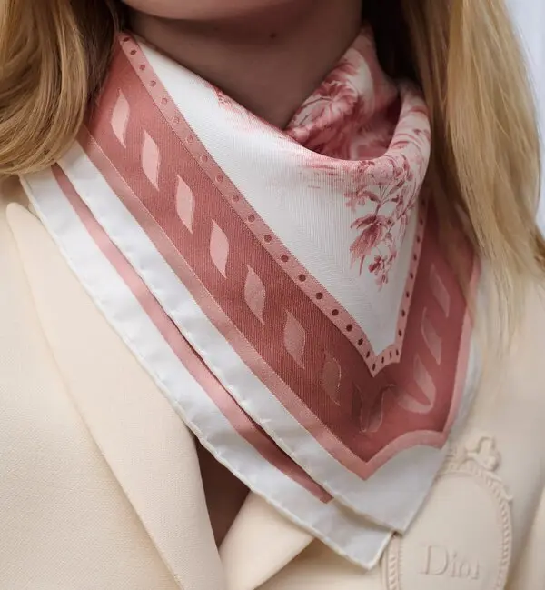 Dior Toile De Jouy Floral Garden90 Square Scarf