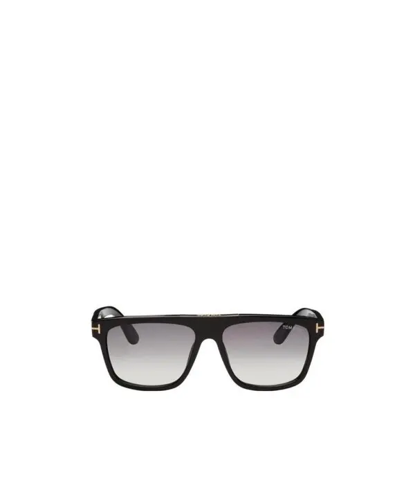 TOM FORD Logo Square Frame Sunglasses - Gray