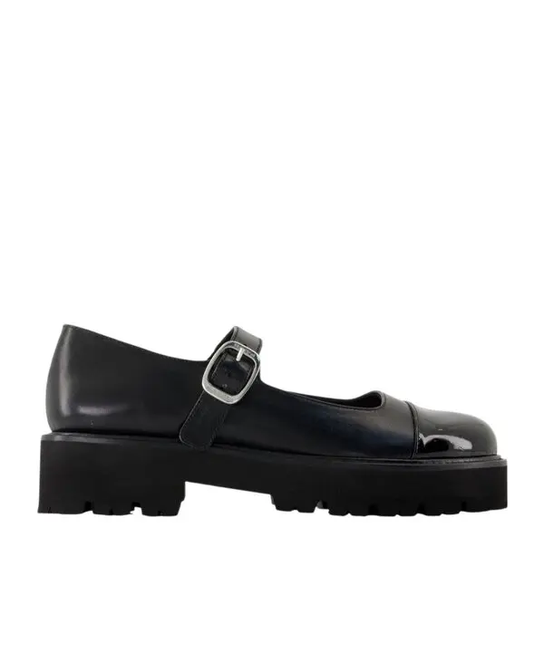 CAREL Calf Leather Round Toe Mary Jane With Buckle