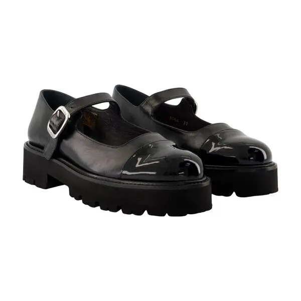 CAREL Calf Leather Round Toe Mary Jane With Buckle