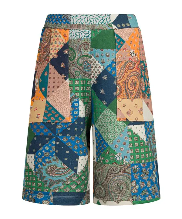 Etro Patchwork Print Shorts