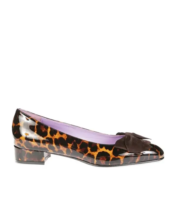 CAREL Leopard Print Patent Leather Ballet Flats - Multicolor