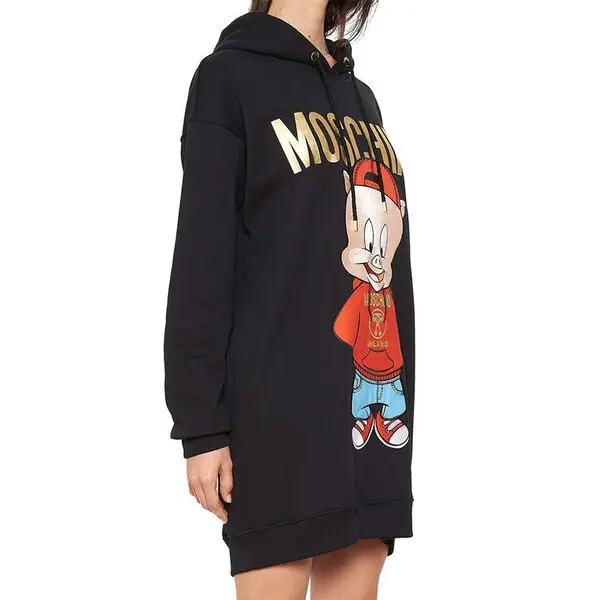 Moschino Detail Hoodie Dress