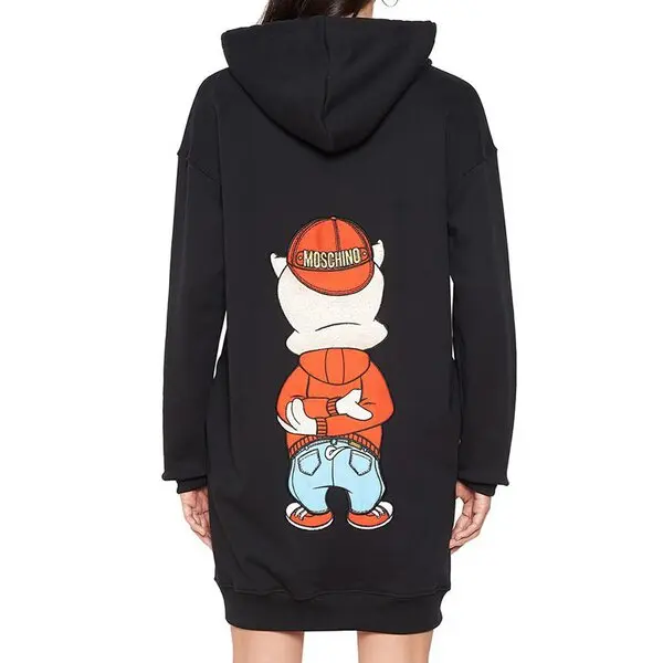 Moschino Detail Hoodie Dress