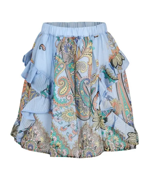 Etro Ruffled Paisley-print Skirt