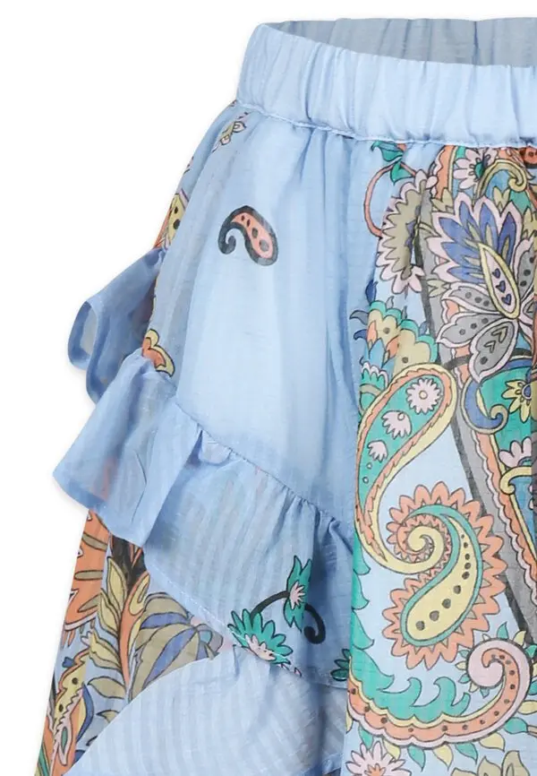 Etro Ruffled Paisley-print Skirt