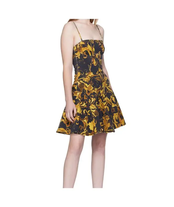 Versace Graphic Pattern Spaghetti Strap Dress