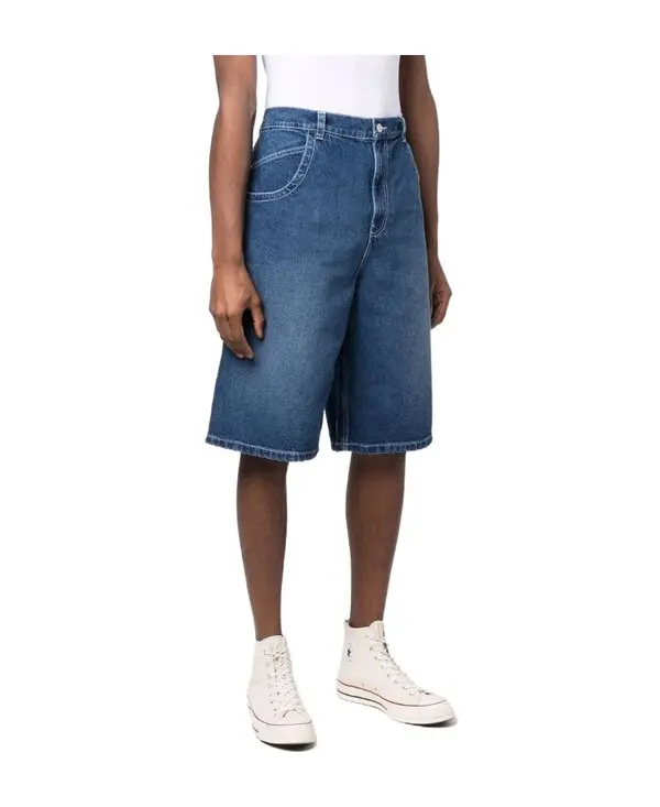 Kenzo Wide-leg Denim Shorts