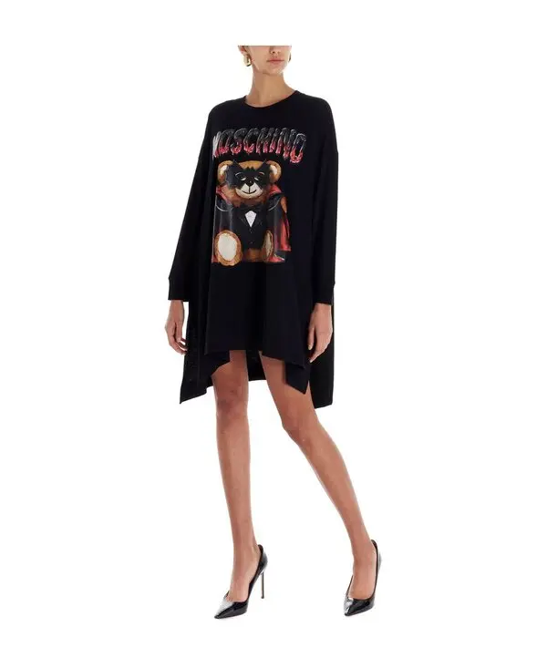Moschino Bat Teddy Bear Print Dress