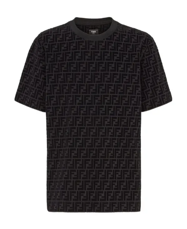 Fendi Ff Motif Oversized T-shirt - Black