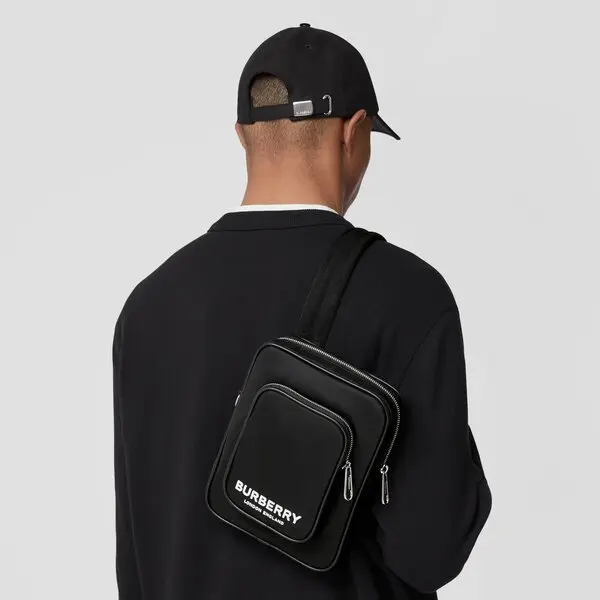 Burberry Kieran Logo Printed Shoulder Bag