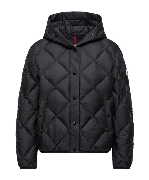 Moncler Arvouin Hooded Diamond-quilted Short Down Jacket