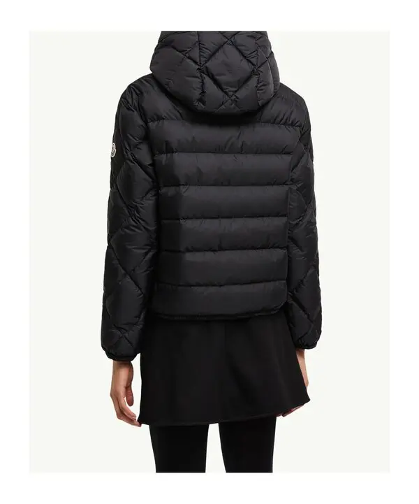 Moncler Arvouin Hooded Diamond-quilted Short Down Jacket