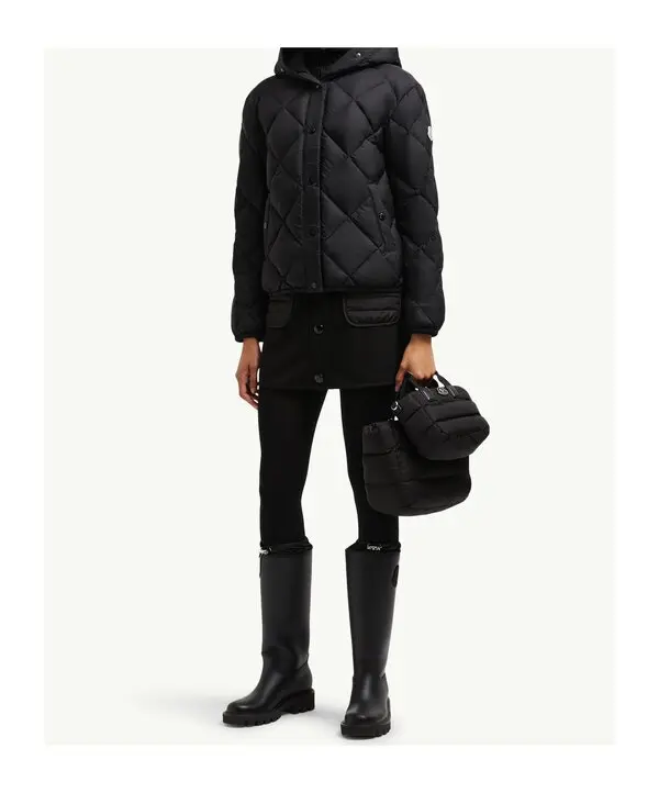 Moncler Arvouin Hooded Diamond-quilted Short Down Jacket