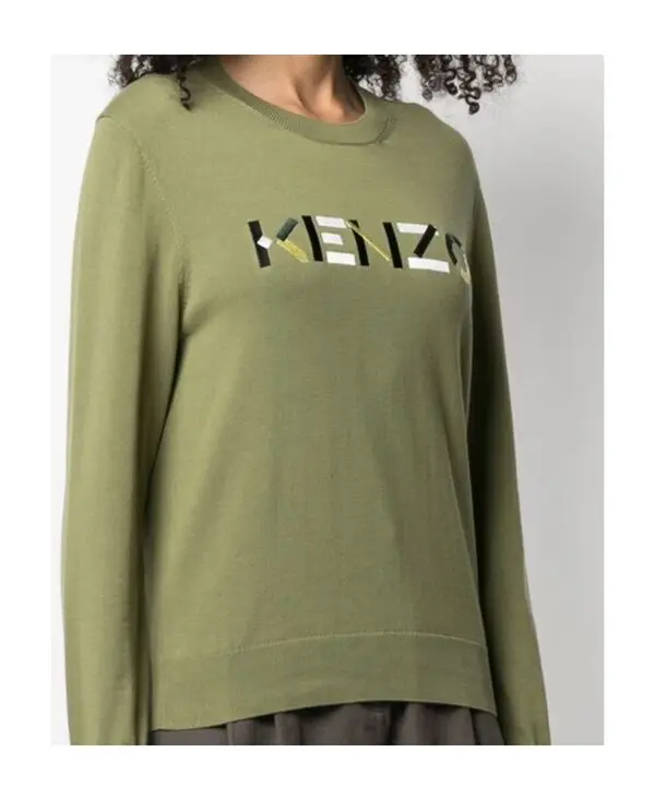 Kenzo Logo Embroidered Crew Neck Jumper