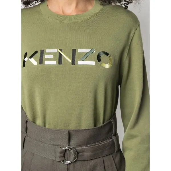 Kenzo Logo Embroidered Crew Neck Jumper