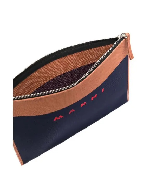 Marni Embroidered Logo Clutch