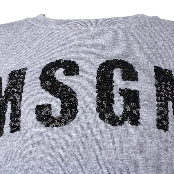 MSGM Embellished Logo Sweatshirt - Gray